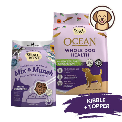 [Dog Super Feed Bundle] Wishbone Dry Dog Food + Freeze-Dried Raw Toppe ...
